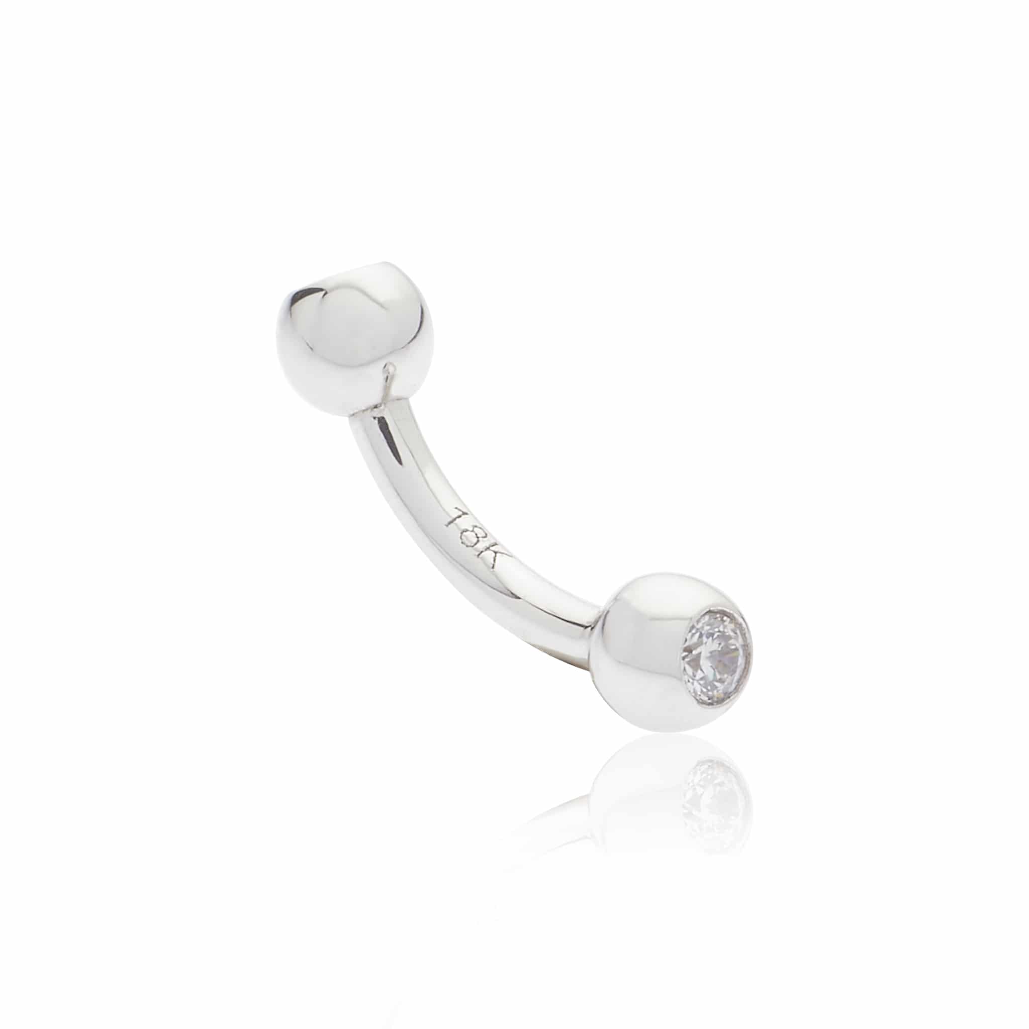 Nipple piercing curved barbell store