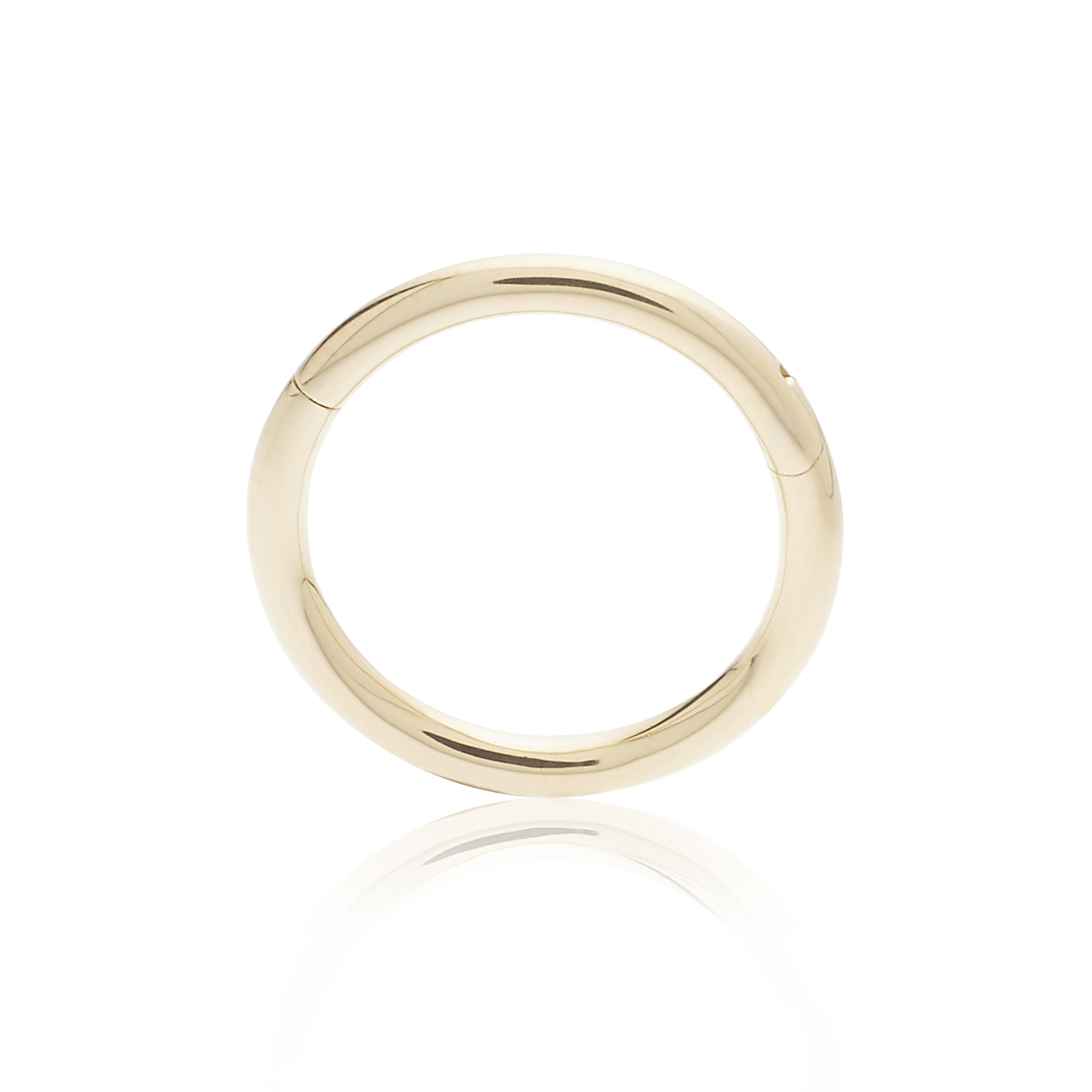 Piercing de lobe en or jaune : anneau clicker - 1.6 mm