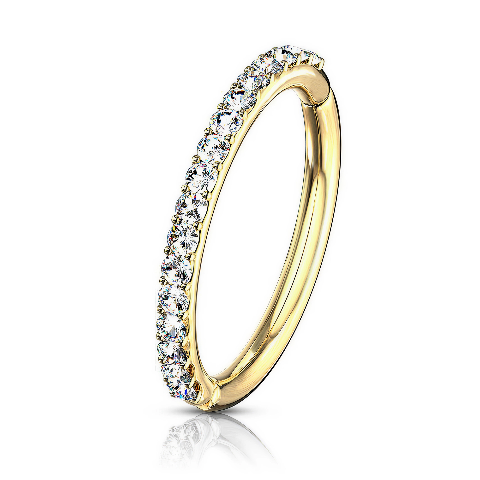 ANNEAU OR SERTI BRILLANTS